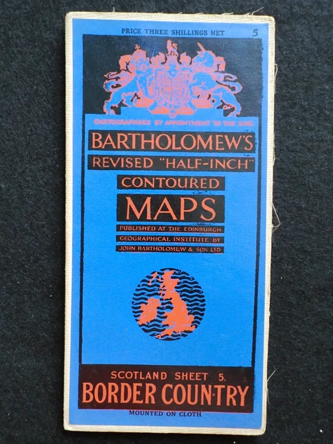 VINTAGE BARTHOLOMEW MAP of Border Country (c1933) Scotland Sheet 5 ...
