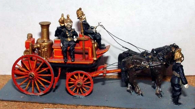 SHAND MASON HORSE Drawn Fire Engine horses G17 UNPAINTED OO Scale ...