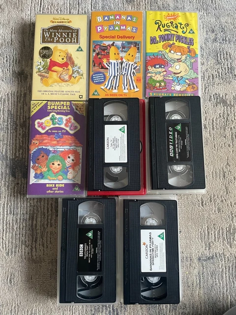 KIDS VHS TAPES Bundle X8 Tots TV, Teletubbies, Bananas in Pyjamas etc ...