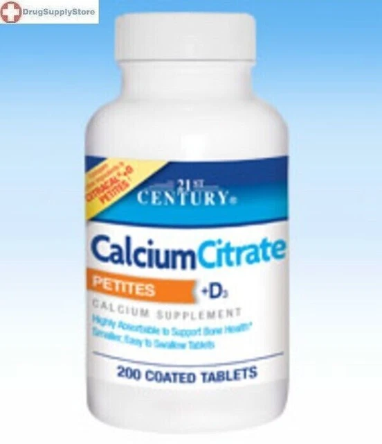 21ST CENTURY CALCIUM Citrate +d Tab 200ct £19.06 - PicClick UK