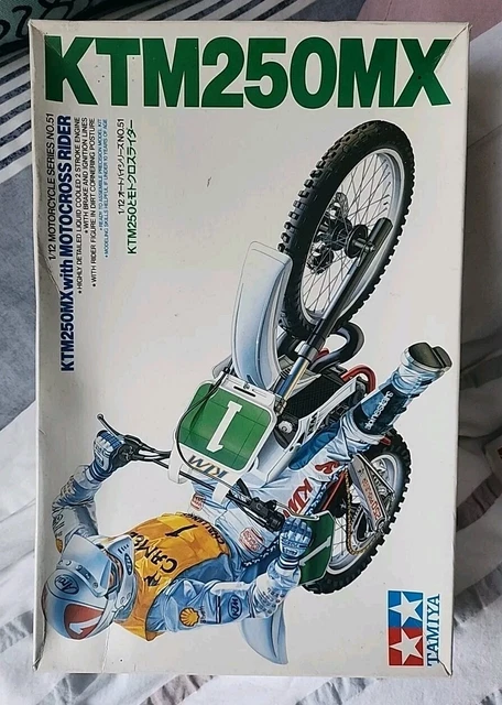 RARE VINTAGE 1986 Tamiya Ktm Mx250 Construction Kit Boxed Unused 1/12 ...