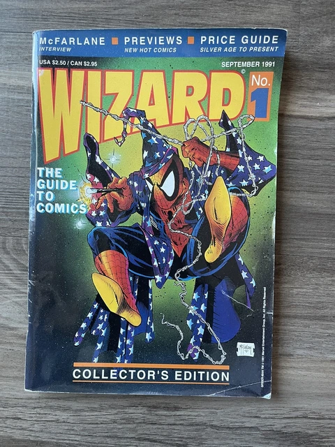 WIZARD GUIDE TO COMICS MAGAZINE #1 1991 TODD MCFARLANE SPIDER-MAN book ...