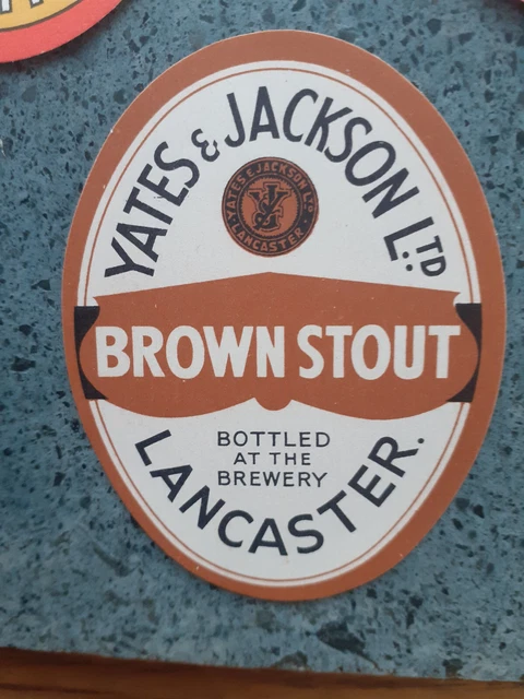 OLD UK BEER/ drinks label: Yates & Jackson Stout, Lancaster: UK / Eire ...