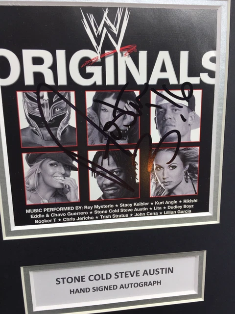 RARA MOSTRA FOTO Firmata Stone Cold Steve Austin + COA AUTOGRAFO WWE ...