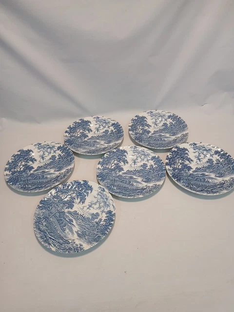 6 X RIDGWAY Ironstone "Meadowsweet" 25cm Plates. Good Condition. Pre ...