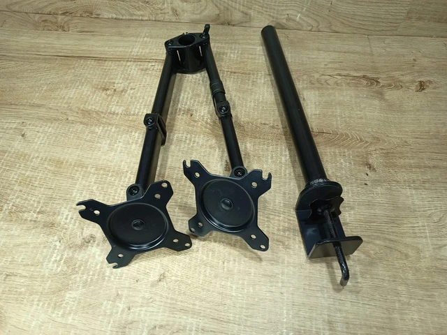 DURONIC DUAL SCREEN TFT Monitor Arm Bracket Desk Mount Stand. 40cm £17. ...