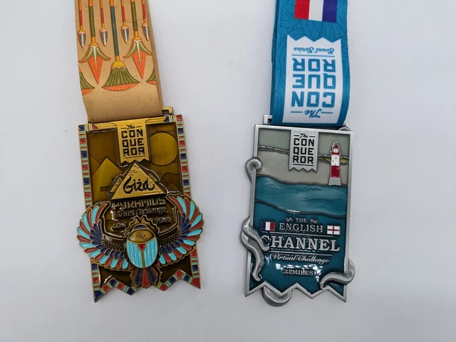 THE CONQUEROR VIRTUAL Challenge Medals - Giza Pyramids + British ...