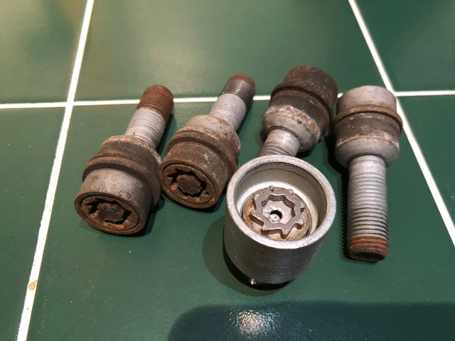 GENUINE VW T5 T6 TRANSPORTER LOCKING WHEEL NUTS BOLT KEY SET 19mm VAN ...