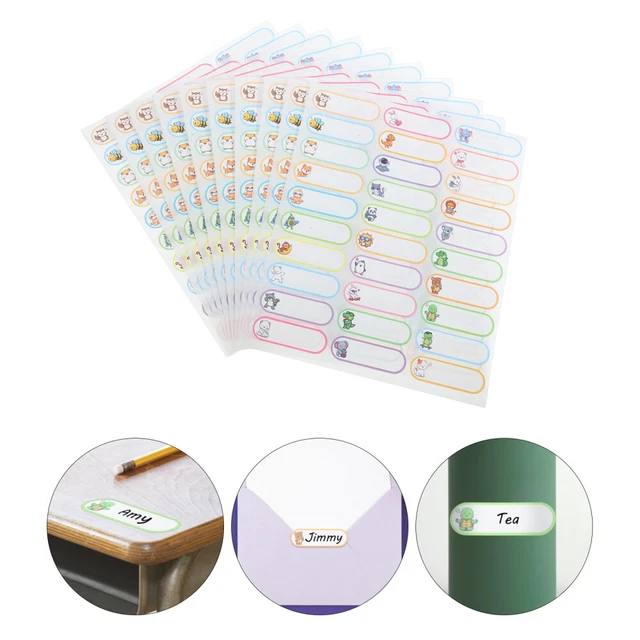 10 SHEETS OF Name Tags Blank Sticky Labels Stickers Classification ...