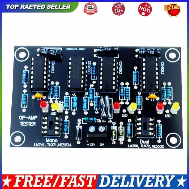 OPERATIONAL AMPLIFIER OP AMP Tester Single Dual opamp TL071 TL072 TL081 ...