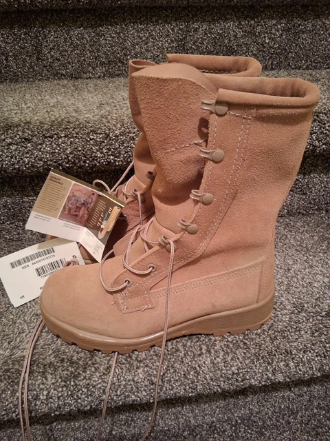 ALTAMA US ARMY USMC USAF Military Combat Boots Tan Vibram Soles Size 4 ...