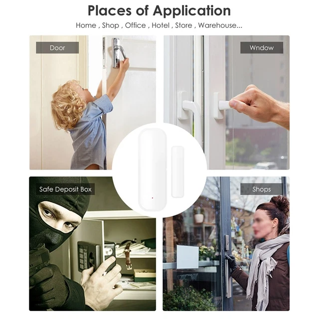 SMART HOME WIFI Door Sensor with Push Notifications for Enhanced ...