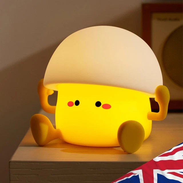 SILICONE PAT NIGHT Light Cute Nursery Nightlight Kawii Touch Lamp for ...