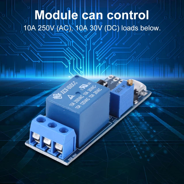 Time Delay Relay Module Conduction Relay Module Wide Voltage For