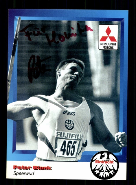 PETER BLANK CARTOLINA autografata originale firmata atletica + A 224896 ...