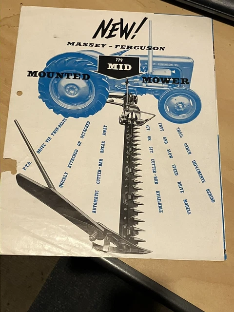 RARE MASSEY FERGUSON MF 779 mower tractor brochure 35 65 tractor £3.50 ...