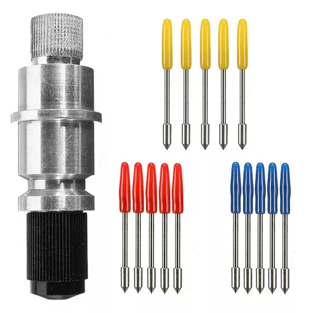 CB09 KLINGENHALTER PLOTTERMESSER für Graphtec Schneideplotter 5x30°+5x45°+5x60° EUR 16,43 ...