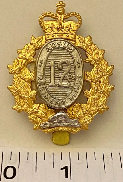 CANADIAN ARMED FORCES 12e Regiment Blinde Cap Badge $19.95 - PicClick CA