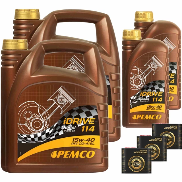 12L PEMCO IDRIVE 114 15W-40 huile moteur Api Sl/CG-4 Acea E3,A3 / B3 Ester EUR 89,59 - PicClick FR
