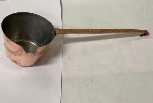 ANCIENNE LOUCHE EN cuivre martelé DELLA MARINA - Antique hammered ...