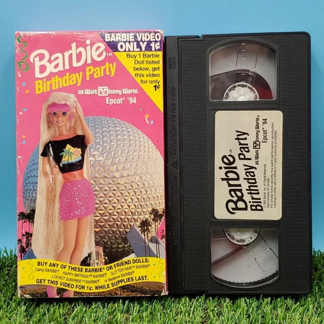 (VINTAGE) BARBIE BIRTHDAY Party at Walt Disney World Epcot 1994 VHS £8. ...