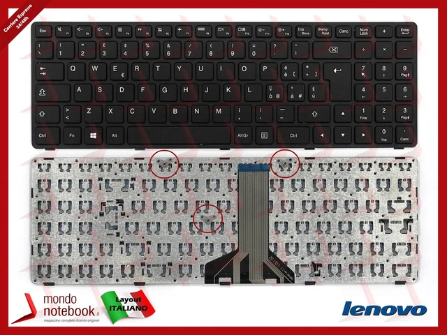 ITALIAN KEYBOARD LENOVO Ideapad 100-15ISK-ITH B50-50 B50-80S IBD-80QQ £ ...