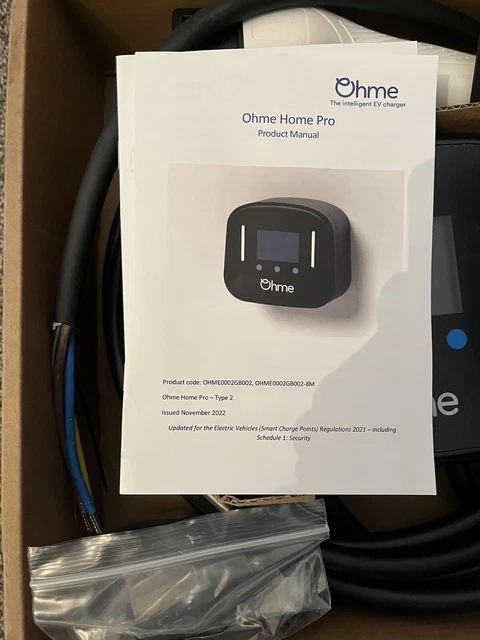 OHME HOME PRO 7KW TYPE 2 TETHERED EV CAR ELECTRIC CHARGER 5metre ...