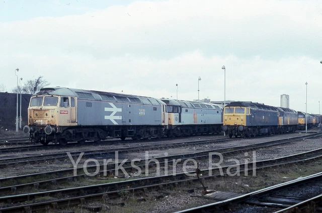 35MM RAILWAY SLIDE Class 47 | 47370+47079+47270 | Saltley TMD 1995 ...