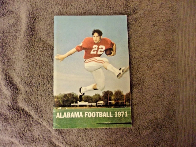 1971 GUIDE DES MÉDIAS DE FOOTBALL ALABAMA annuaire programme BEAR ...