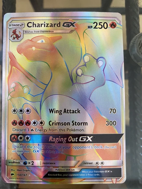 CARTA POKEMON CHARIZARD GX Full Art Hyper Burning Shadows EUR 500,00 ...