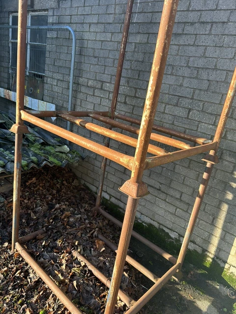 STEEL STILLAGE,METAL POST pallet, stackable, post pallet, heavy duty £ ...