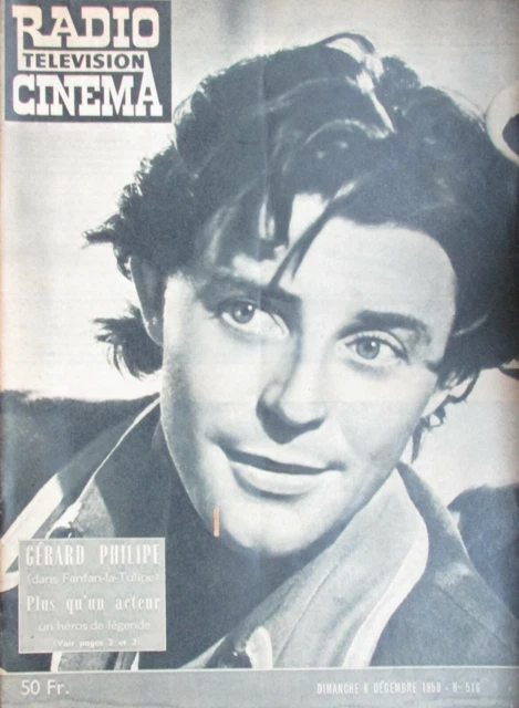 PROGRAMME RADIO CINÉMA TÉLÉVISION N° 516 de 1959 GERARD PHILIPE EUR 5 ...