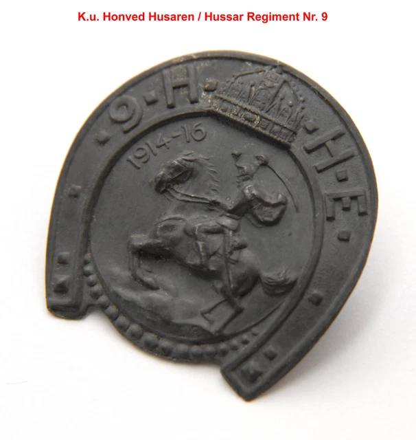 K.U.K. KAPPENABZEICHEN,HONVED HUSAREN Regiment 9,kuk cap badge,hussar ...