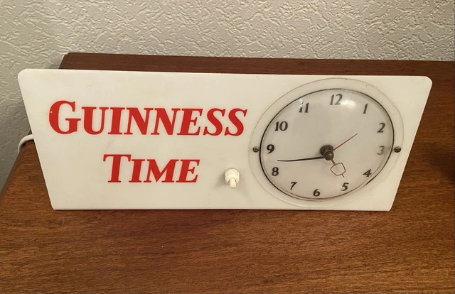 GUINNESS TIME ADVERTISING Clock c1960s £52.70 - PicClick UK