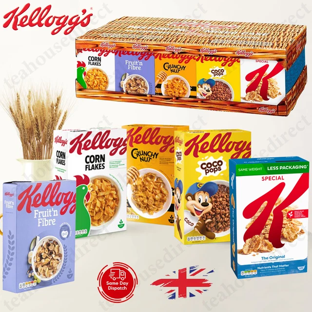 KELLOGG'S BREAKFAST CEREAL Mixed Variety Case 35 Portion Packs (Top 5 ...