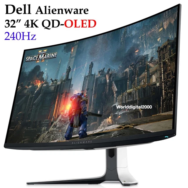 DELL ALIENWARE 32 4K QD-OLED Curved Gaming Monitor AW3225QF 240Hz ...