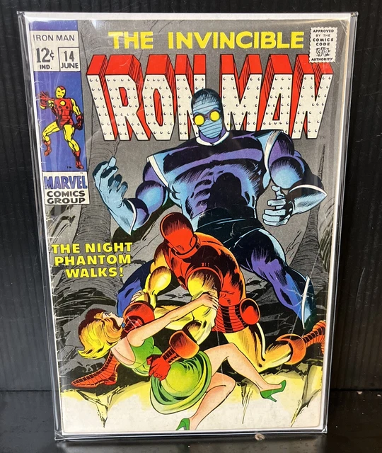1969 MARVEL COMICS The Invincible Iron Man #14 June Night Phantom Walks ...