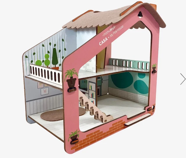 MAMATOYZ 22 CASA My Pink House Wooden Doll House unused still in box VG ...