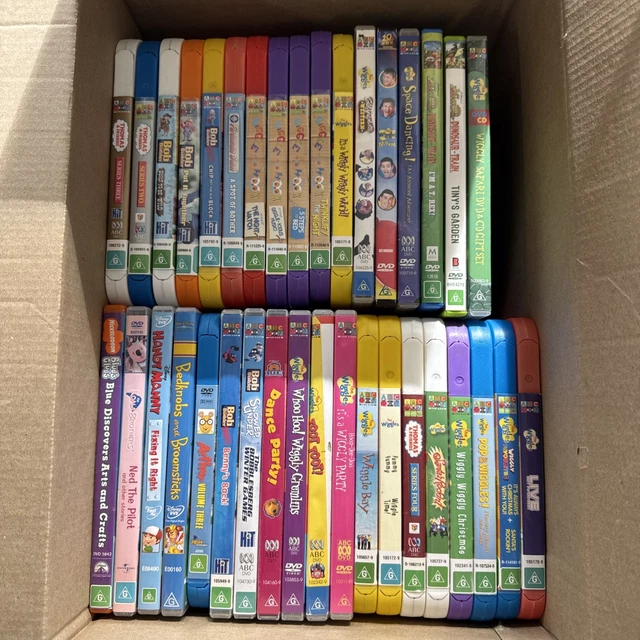 36 KIDS DVDS Kids Children Movies Bundle Bulk Lot -PRE OWNED Wiggles ...
