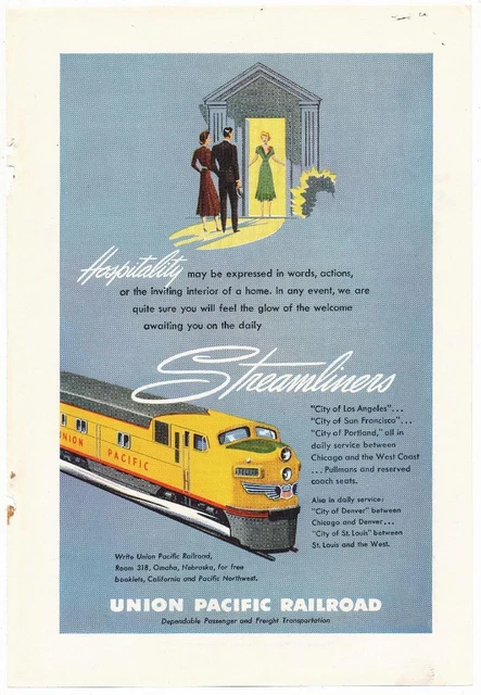 MAGAZINE AD - 1950 - Union Pacific Railroad EUR 8,84 - PicClick FR