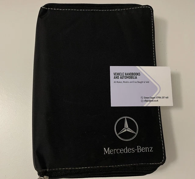 MERCEDES BENZ OWNERS Handbook Manual Document Wallet Genuine Mercedes ...