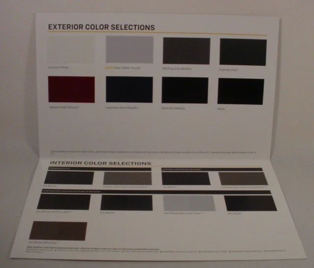 2026 CHEVROLET SUBURBAN Paint Color Chip Brochure - Original $17.97 ...