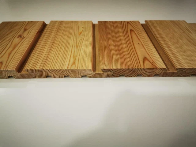SIBERIAN LARCH CLADDING SECA Shiplap/Shadow Gap 20x146mm Grade AB ...