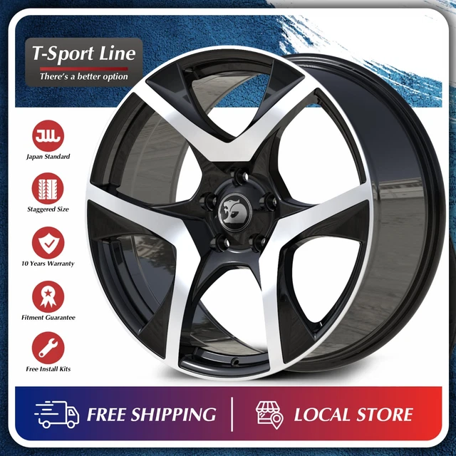 4X HOLDEN HSV R8 STYLE VF2 20" Staggered Wheels Black M Commodore VE VF ...