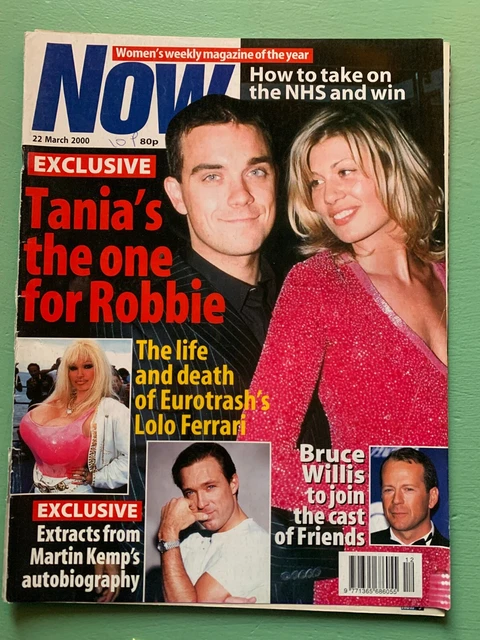 NOW 22-MAR-2000 ROBBIE WILLIAMS Shebah Ronay Tyra Banks Benjamin Bratt ...