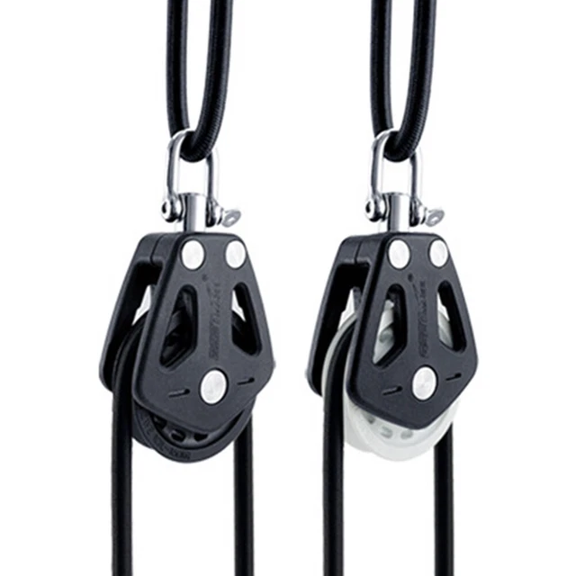 UNIVERSAL HEAD SINGLE Wheel Load Bearing Sport Swivel Shackle Rope ...