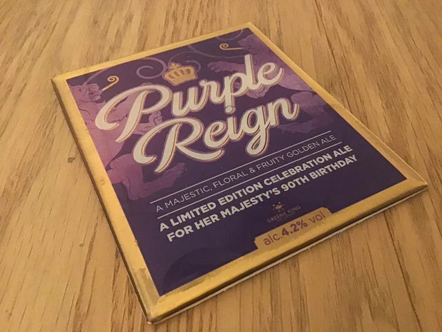 PRINCE PURPLE RAIN (Reign) Music Theme Beer Pump Clip Queen Elizabeth ...