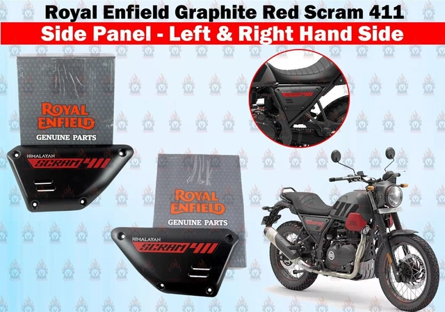ROYAL ENFIELD &GRAPHITE Red Scram 411 Side Panel for Left & Right Side ...
