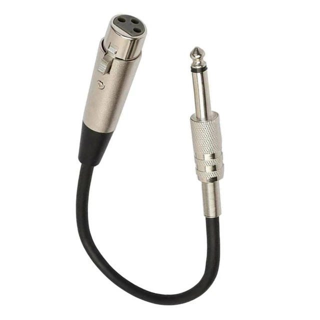 INSTRUMENT CABLE XLR 3 Pin Plug to 6.35mm Female Mono Jack Plug Cable £ ...