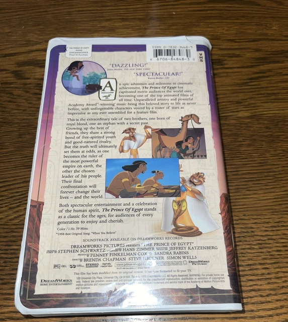 THE PRINCE OF Egypt (VHS, 1999, Clamshell) £9.07 - PicClick UK